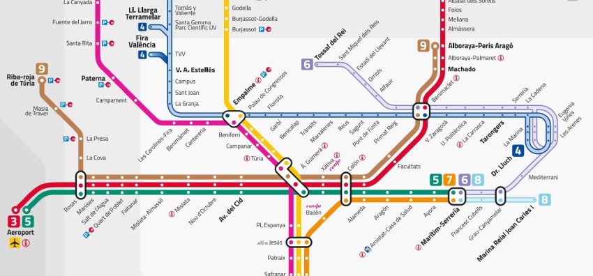 plano metro valencia | Guiders Valencia